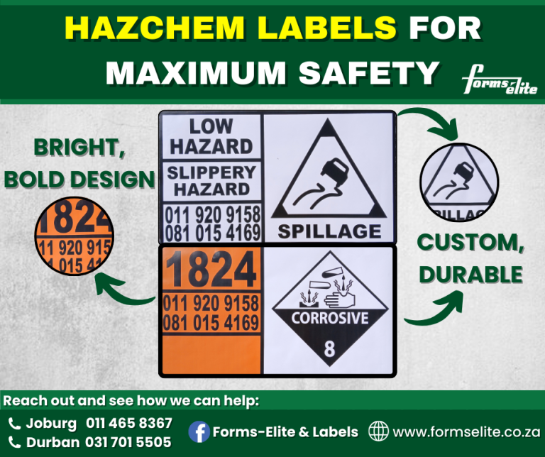 Stick To Safety: Hazchem Labels That Make An Impact – Forms Elite and ...